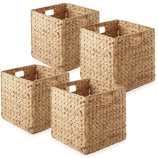 12" x 12" Water Hyacinth Storage Baskets - Bed Bath & Beyond - 42381221